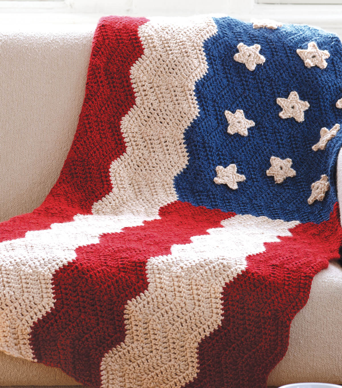 Afghan Crochet Patterns Heartland Flag Afghan Joann - mycrochetes.com