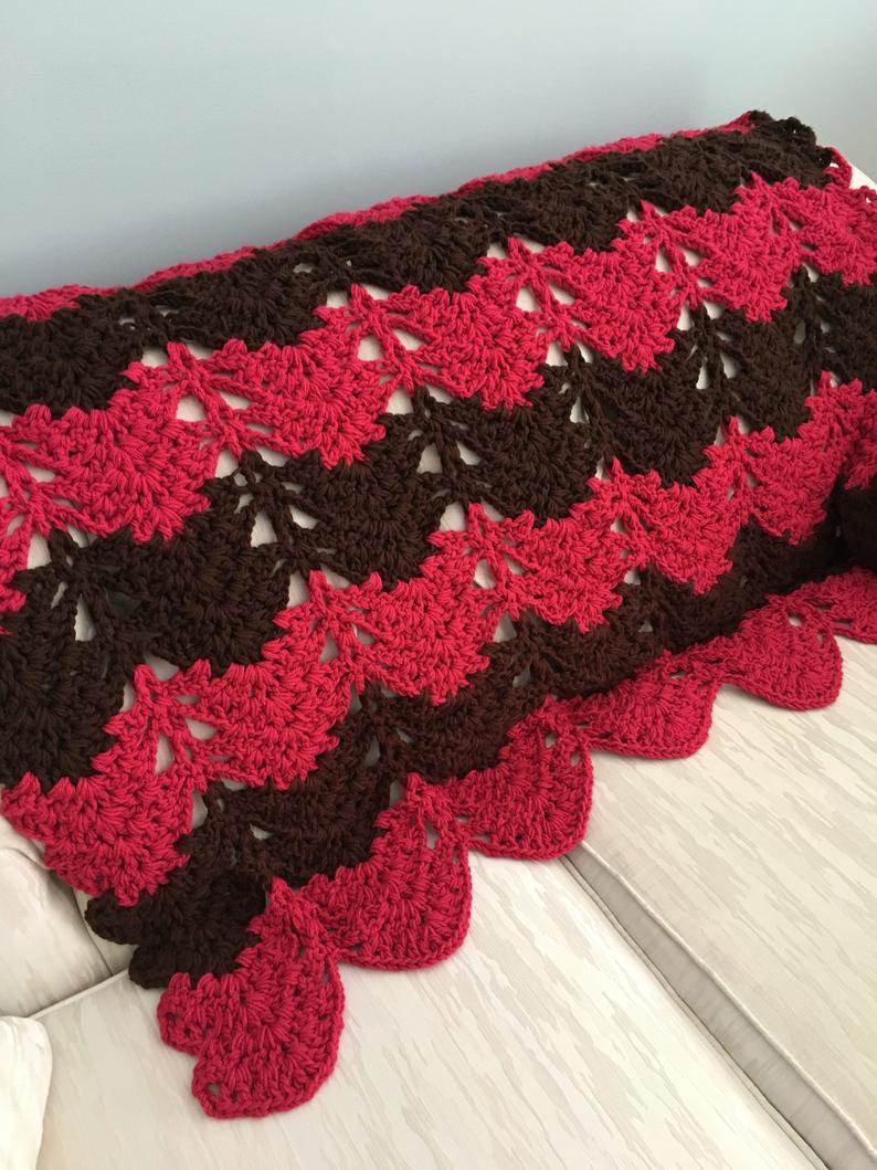 Chevron Crochet Afghan Patterns for Beginner Lacy Chevron Crochet ...