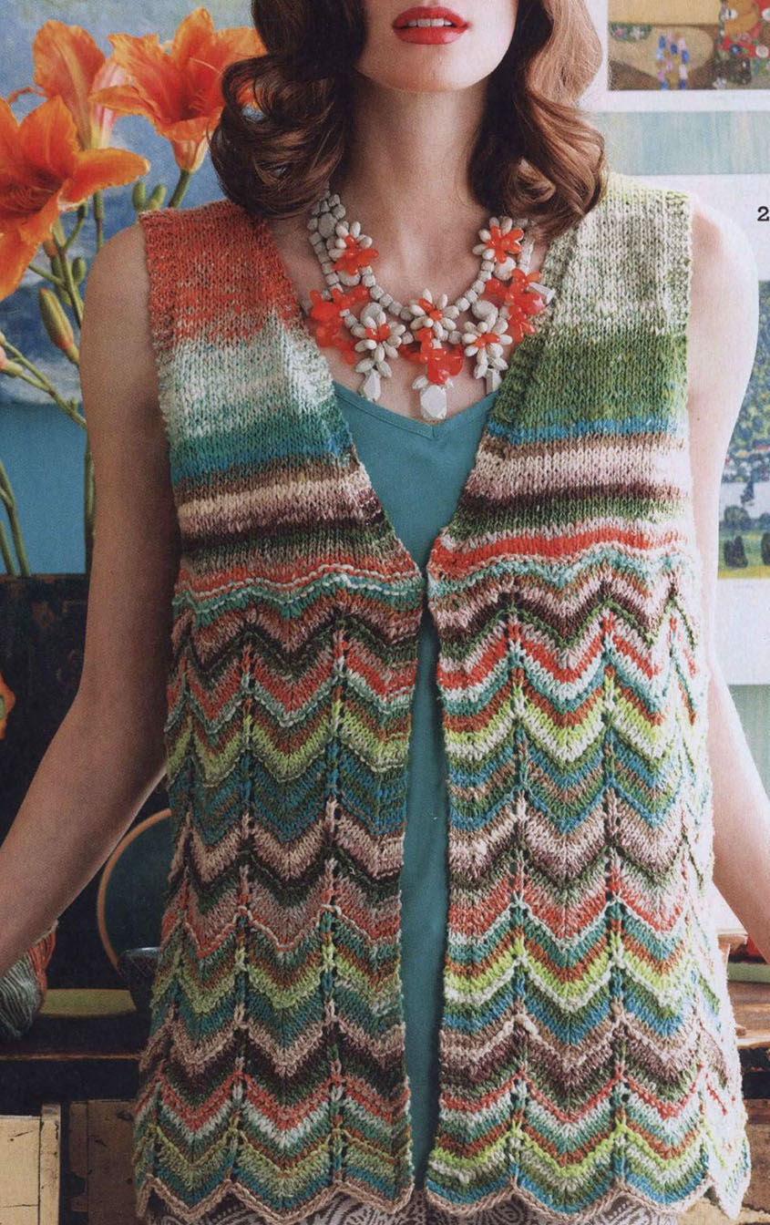 Chevron Knitting Pattern Chevron Vest Knitting Pattern - mycrochetes.com