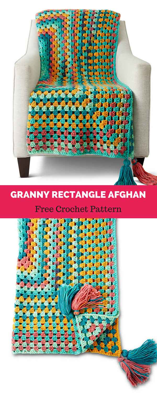 Crochet Rectangle Pattern Granny Rectangle Crochet Afghan Free Crochet ...