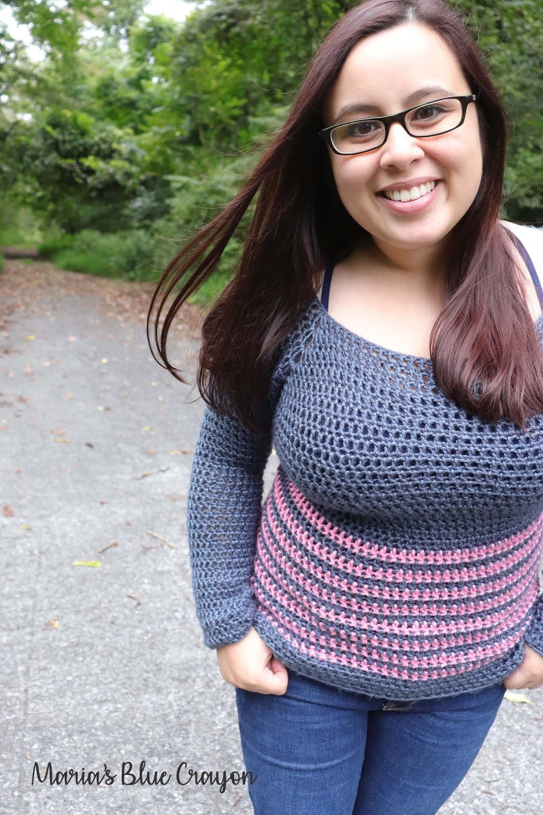 Crochet Sweaters Pattern Crochet Striped Raglan Sweater Free Pattern ...