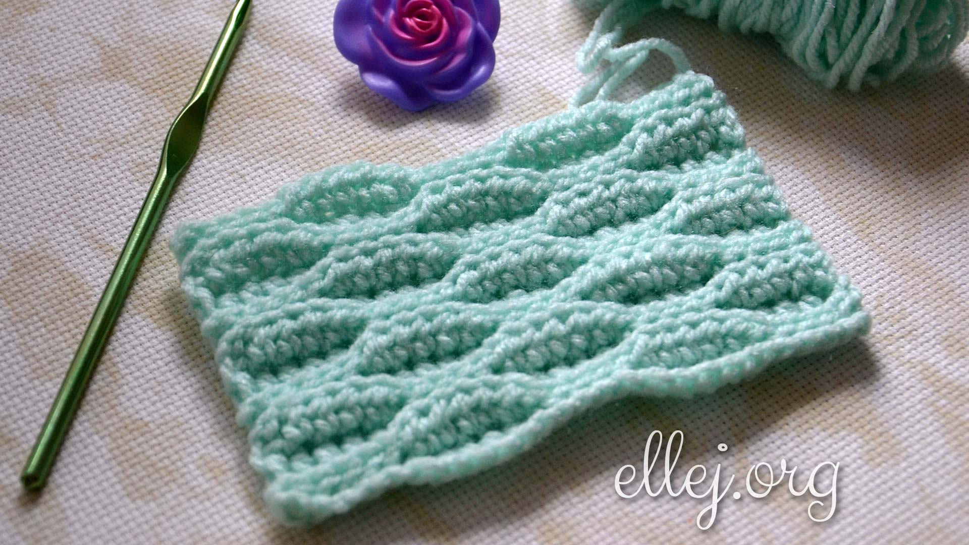 Crochet Wave Pattern Crochet Textured Wave Stitch Free Crochet ...