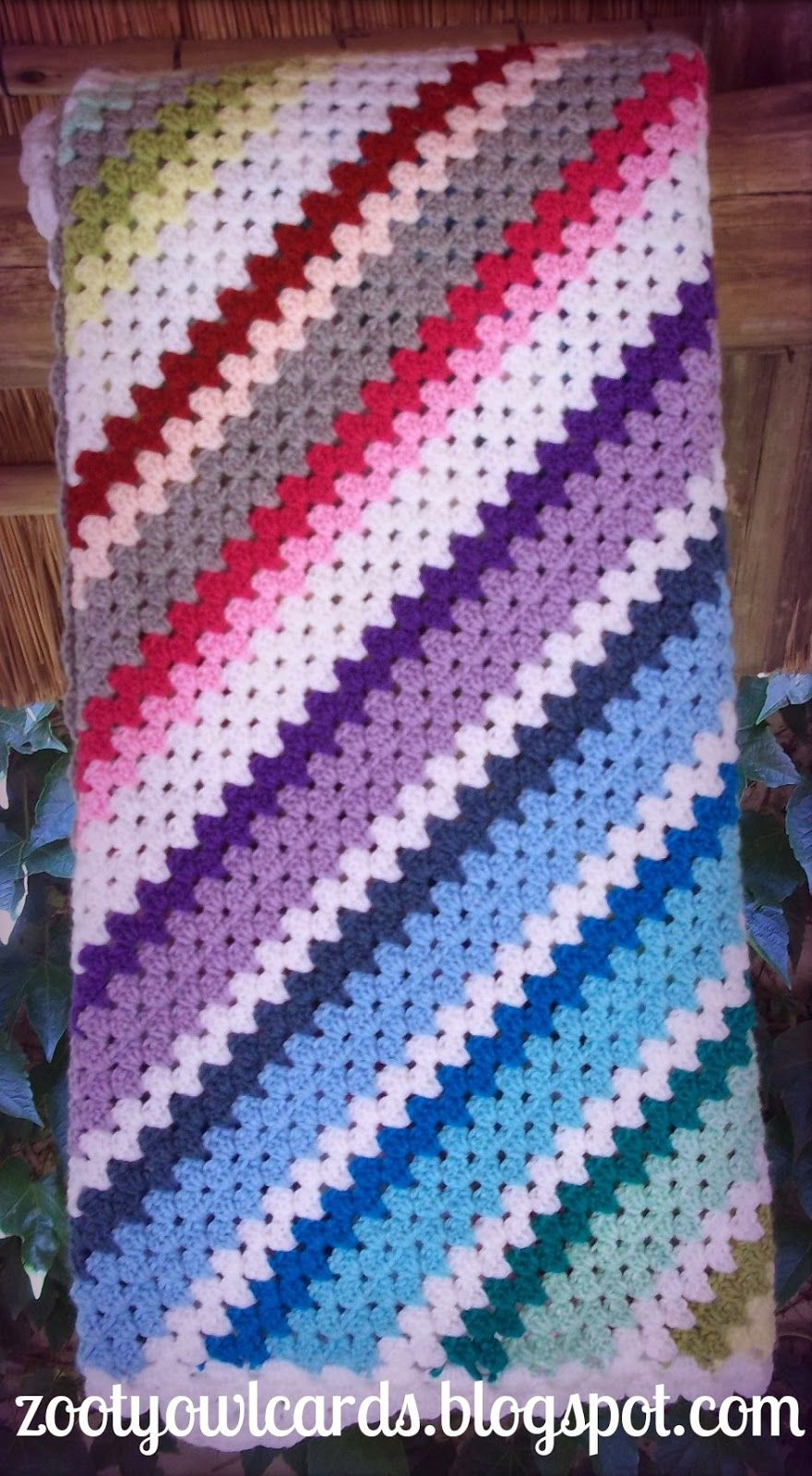 Diagonal Crochet Blanket Diagonal Granny Stripe Pattern Crochet Ideas ...
