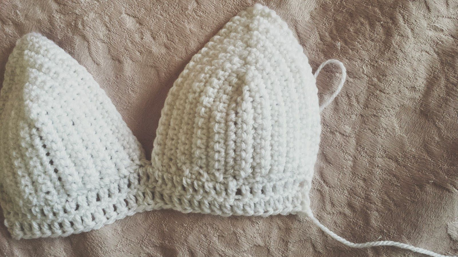 Diy Crochet Bralette From A Thread How To Crochet A Simple Bralette ...