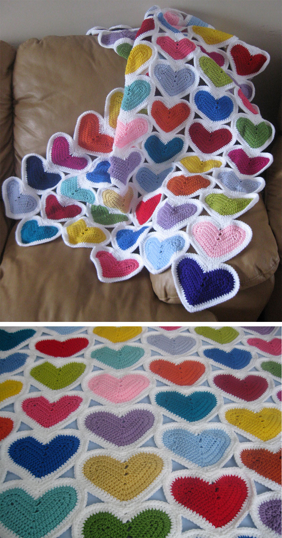 Heart Crochet Pattern Crochet Hearts Blanket Free Pattern Crochetbeja ...