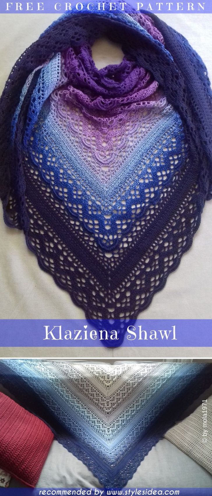 Ravelry Crochet Patterns Crochet Patterns Shawl Klaziena Crochet Shawl ...